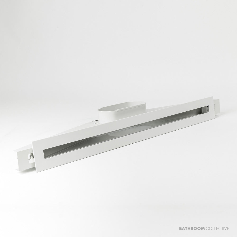 Linear Slot Grille with Plenum Box White Powdercoat 1LSG780B