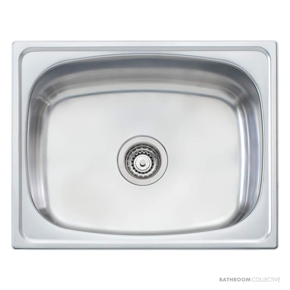 Oliveri Laundry Single Bowl 45 Litre 0-2th Stainless TI45