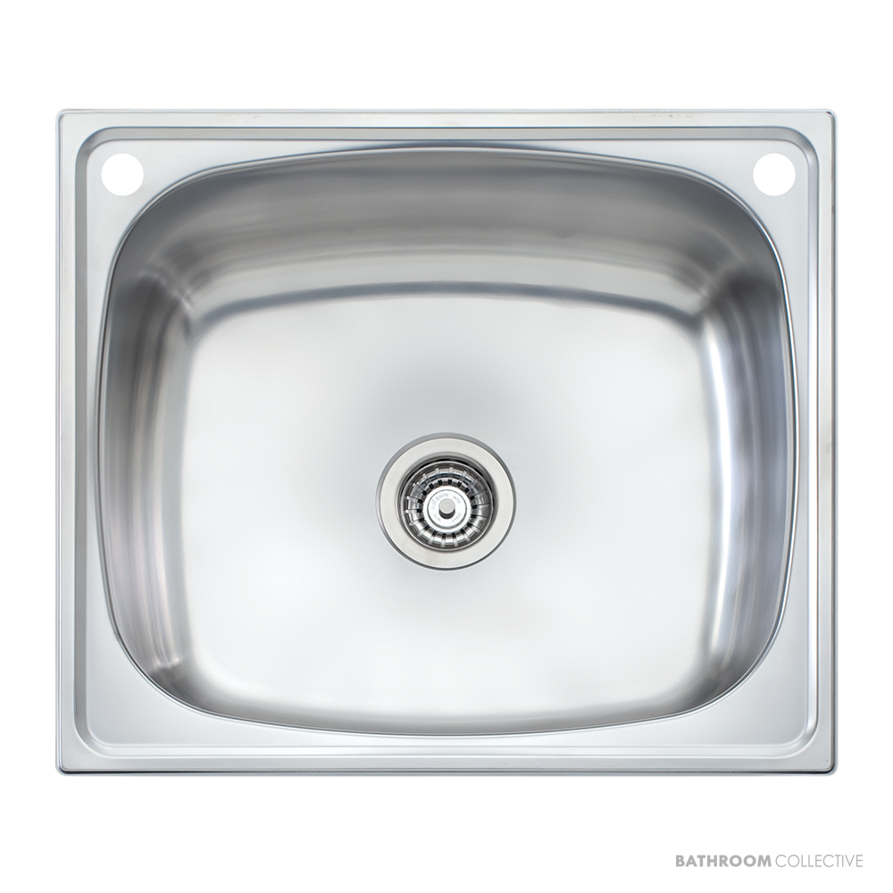 Laundry Sink 70 Litre Tub with Rinse Bypass 0-2th Stainless TI70S